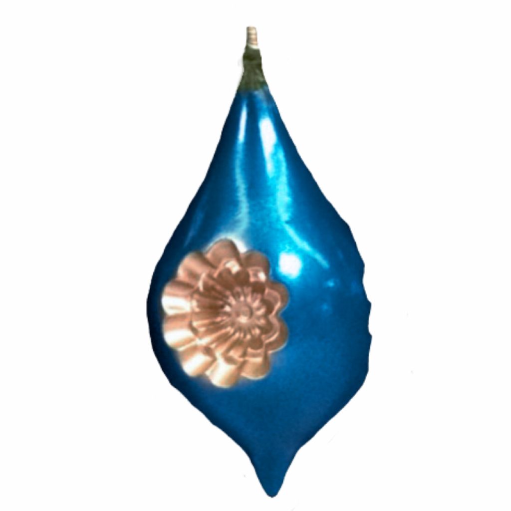 blue-painted-tear-drop-finial | Barrango, MFG