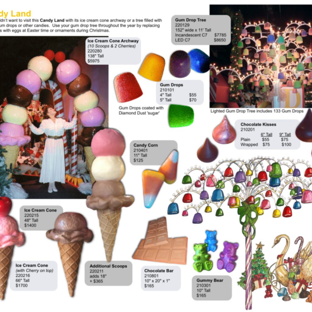 Candy Land Items | Fiberglass Candy Props | Barrango, MFG