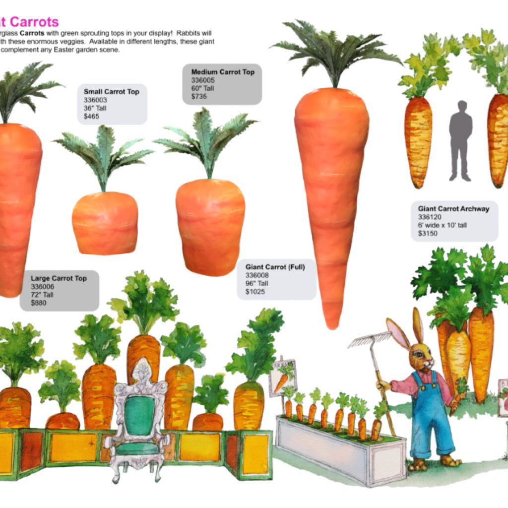 Giant Carrots | Barrango, MFG | Fiberglass Carrot Tops